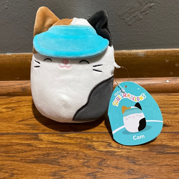 Squishmallows | Toys | Brand New Squishmallow Cam The Cat 5 W Visor Nwt ...